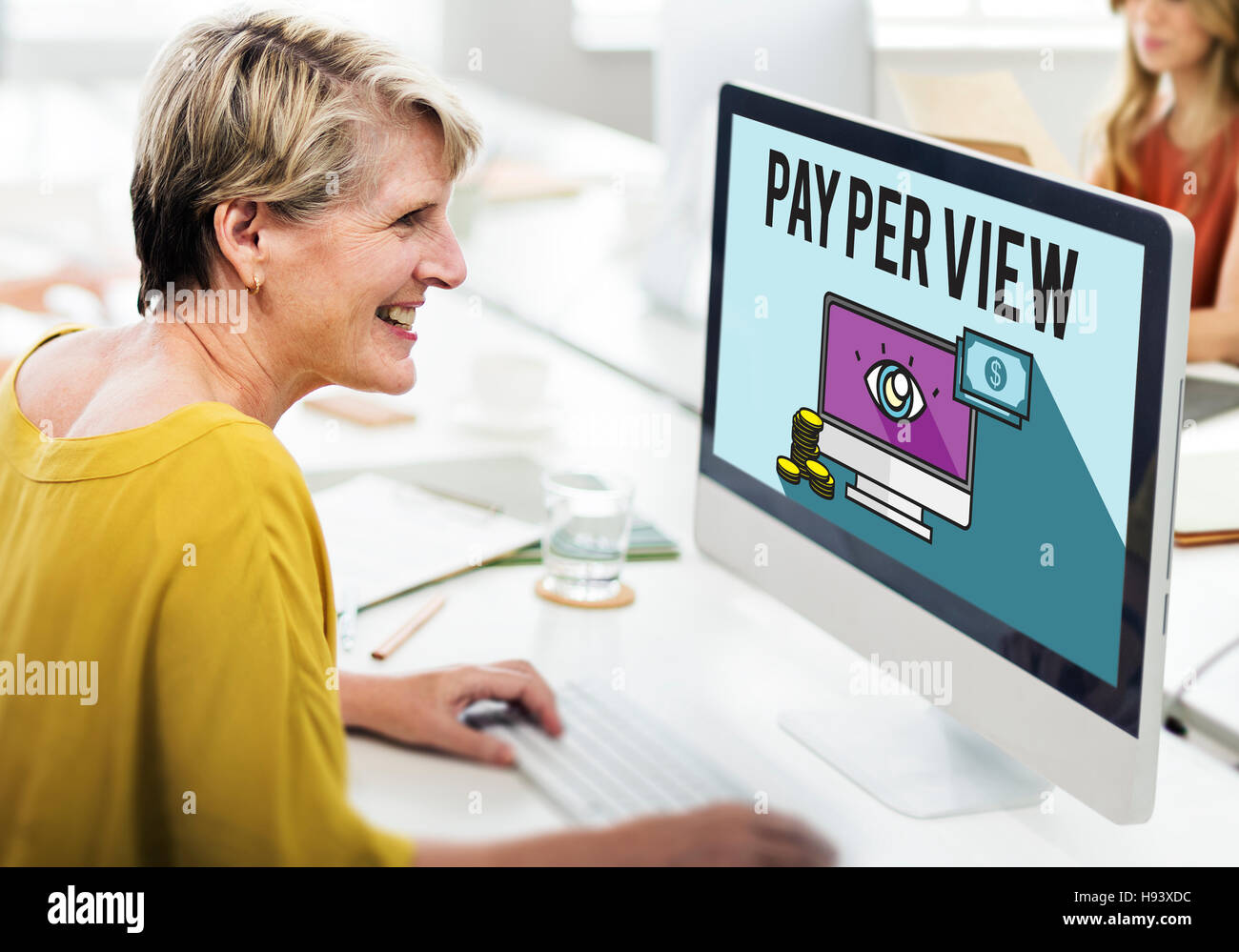 Pay Per View Online Marketing Concept Stock Photo - Alamy
