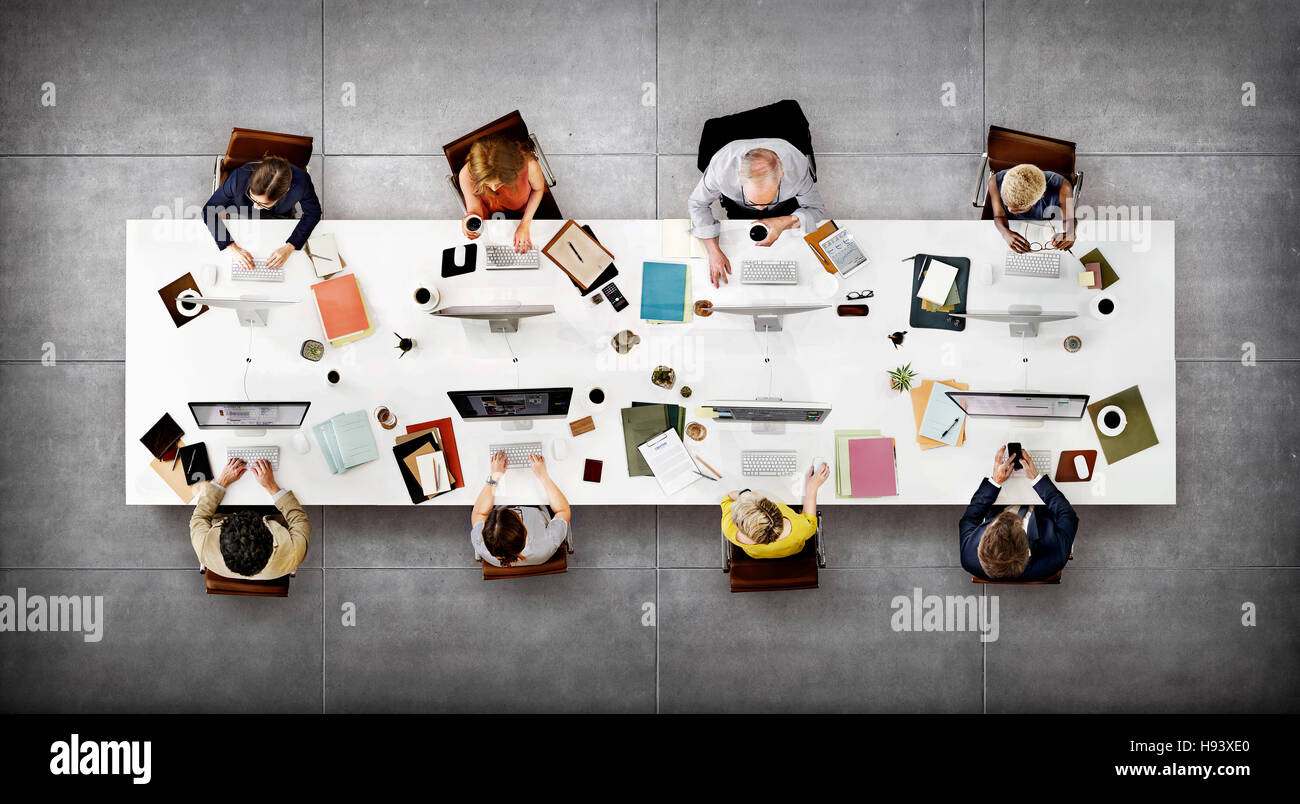 Business Team Meeting Connection Digital Technology Concept Stock Photo ...