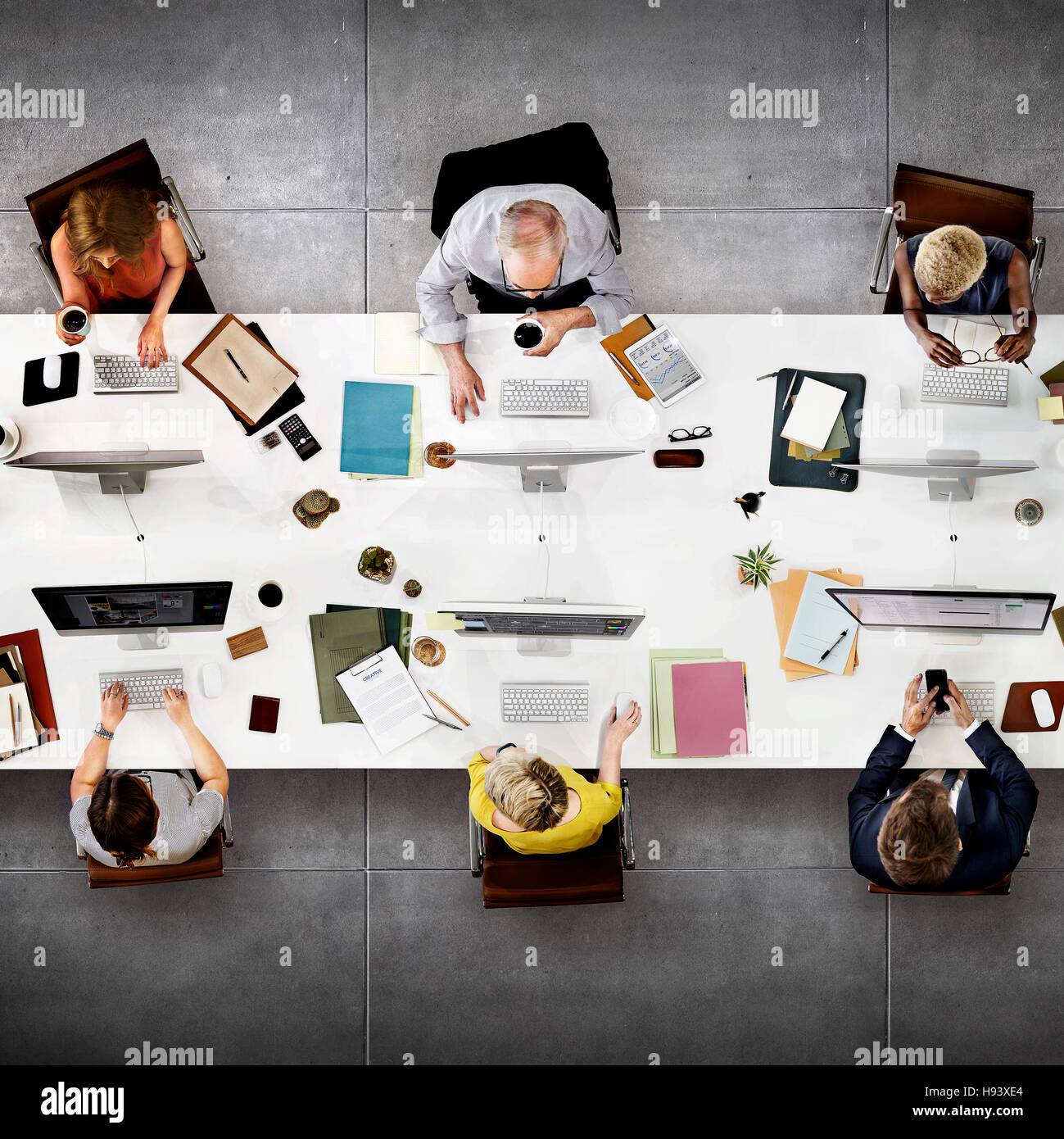 Business Team Meeting Connection Digital Technology Concept Stock Photo ...