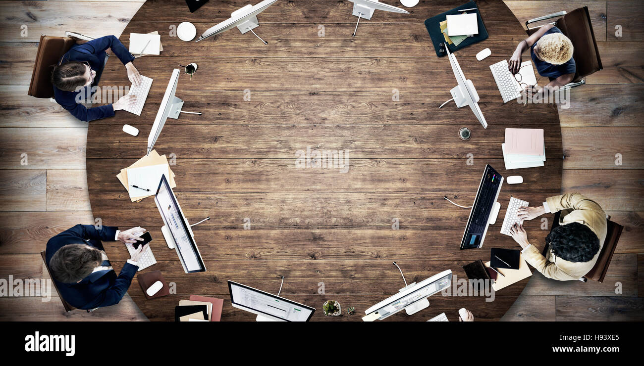 Business Team Meeting Connection Digital Technology Concept Stock Photo ...