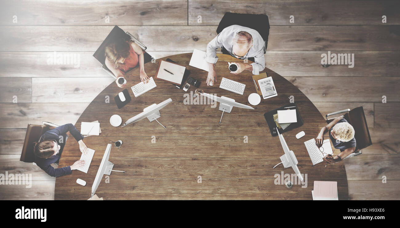 Business Team Meeting Connection Digital Technology Concept Stock Photo ...