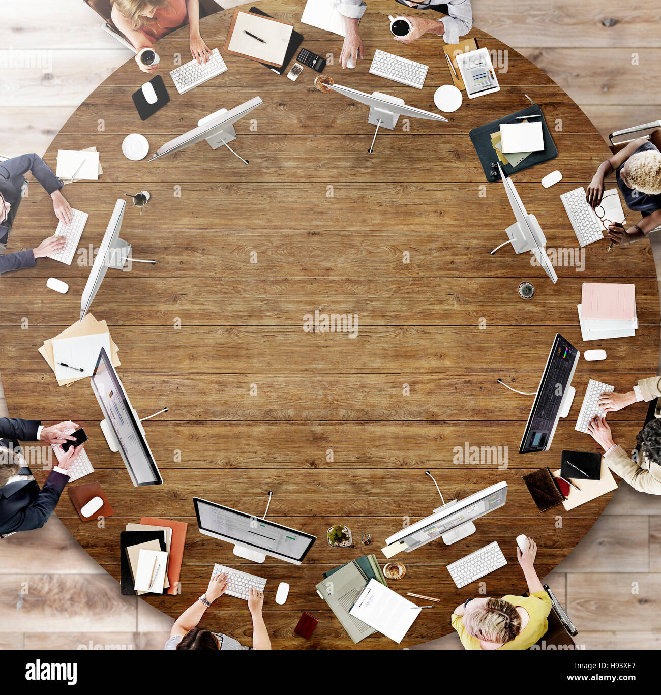 Business Team Meeting Connection Digital Technology Concept Stock Photo ...