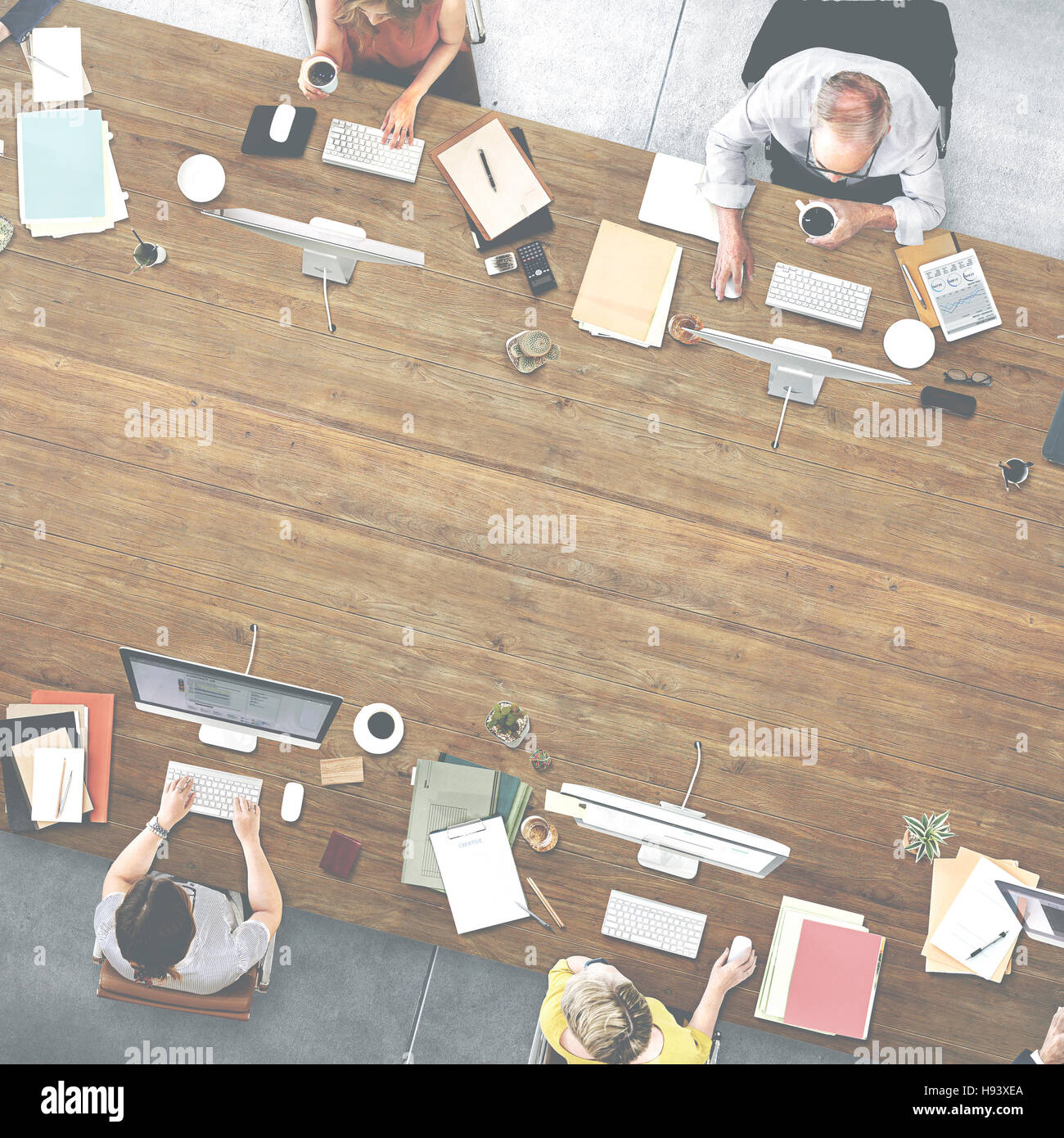 Business Team Meeting Connection Digital Technology Concept Stock Photo ...