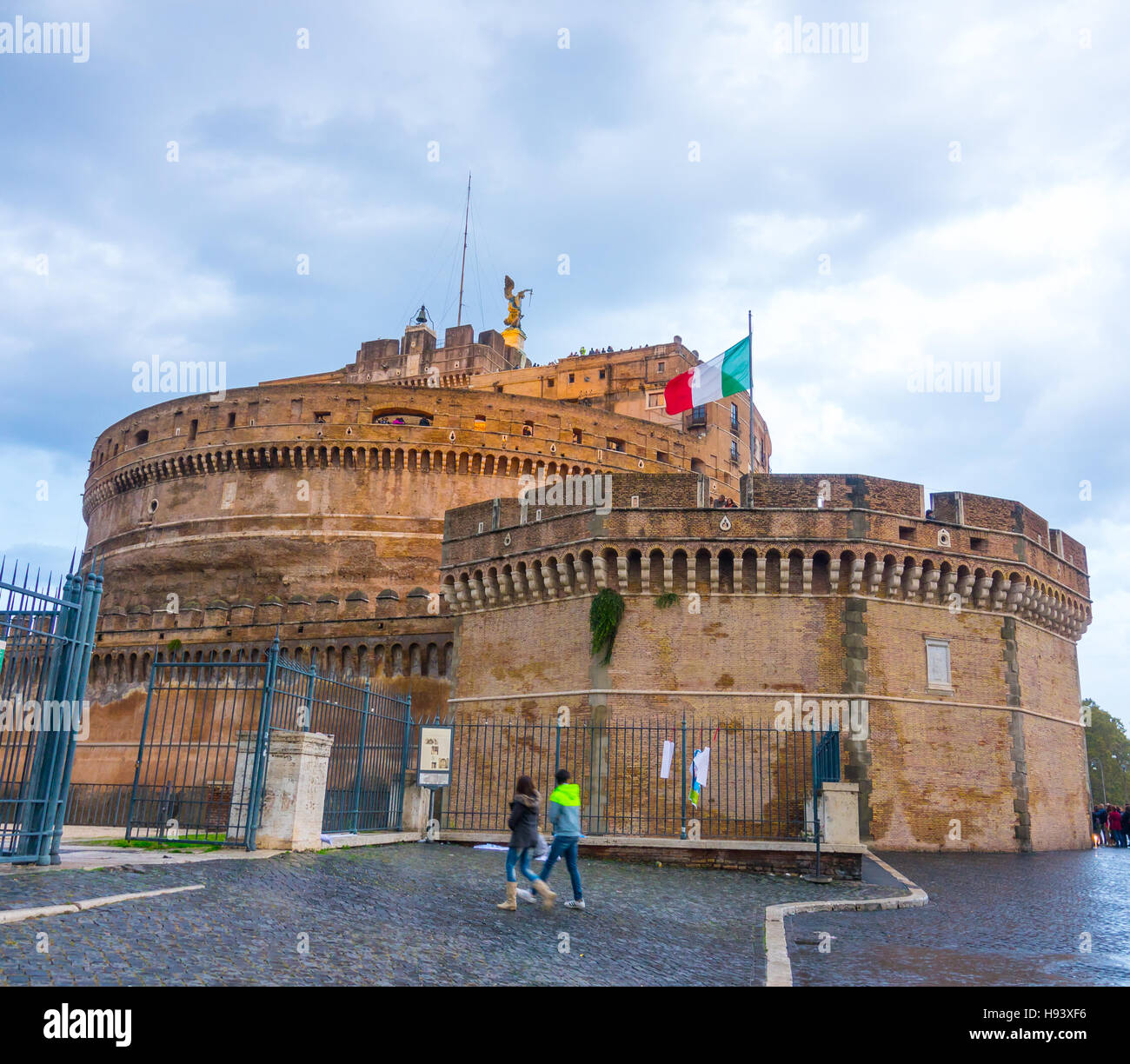 Angels Castle in Rome - The famous Castel Sant Angelo at Tiber River ...