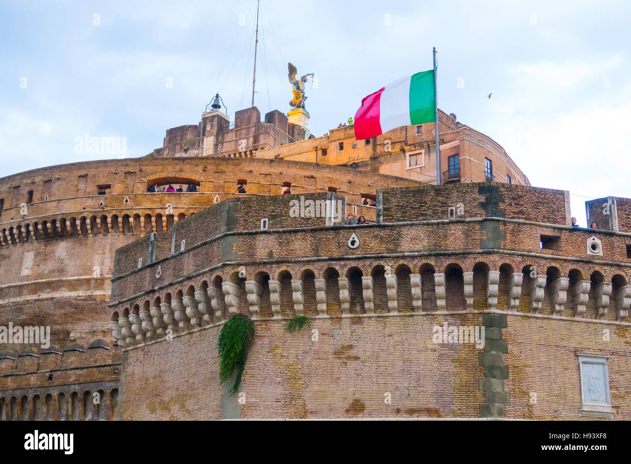 Tourists rome angels castle hi-res stock photography and images - Alamy