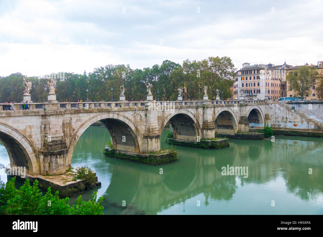 Ancient Bridges over River Tiber in Rome Stock Photo - Alamy