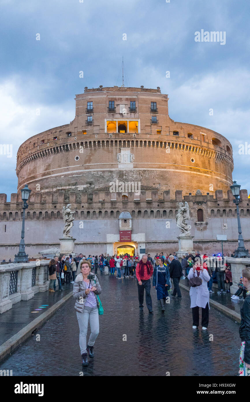 The famous Angels Castle in Rome - Castel Sant Angelo Stock Photo - Alamy