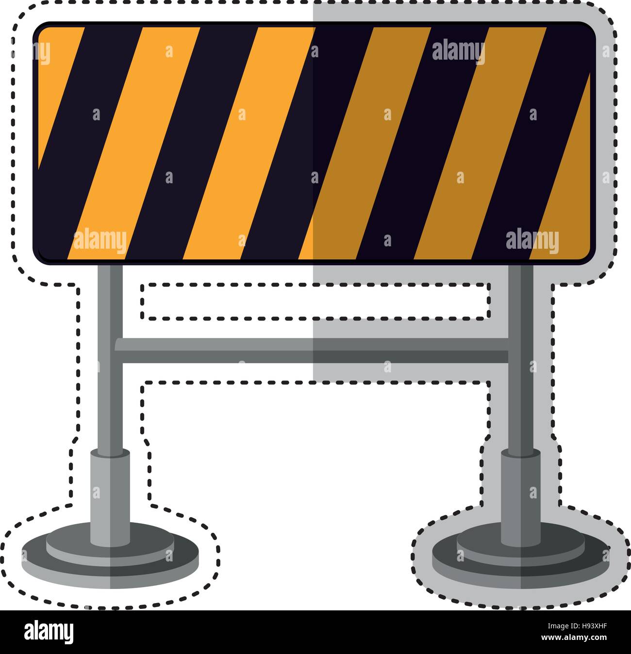barrier road sign icon. Street information warning and guide theme ...