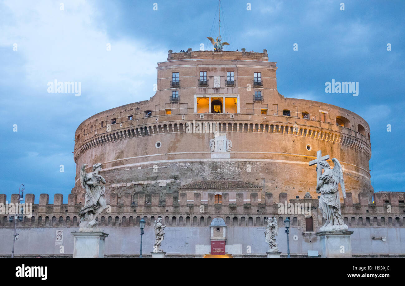 The famous Angels Castle in Rome - Castel Sant Angelo Stock Photo - Alamy