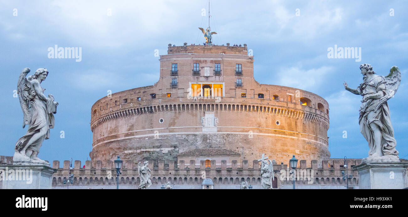 The famous Angels Castle in Rome - Castel Sant Angelo Stock Photo - Alamy