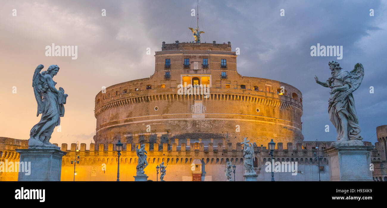 The famous Angels Castle in Rome - Castel Sant Angelo Stock Photo - Alamy