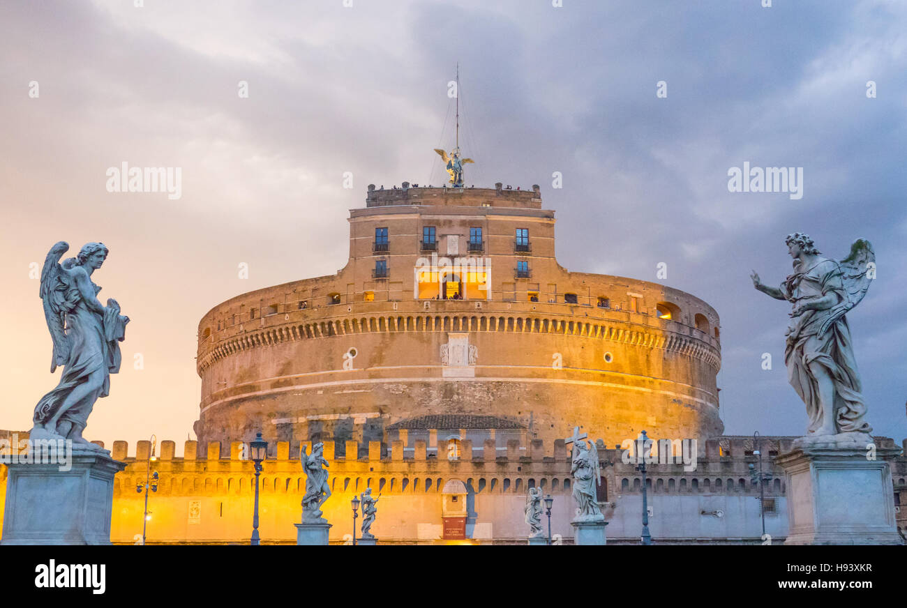 The famous Angels Castle in Rome - Castel Sant Angelo Stock Photo - Alamy