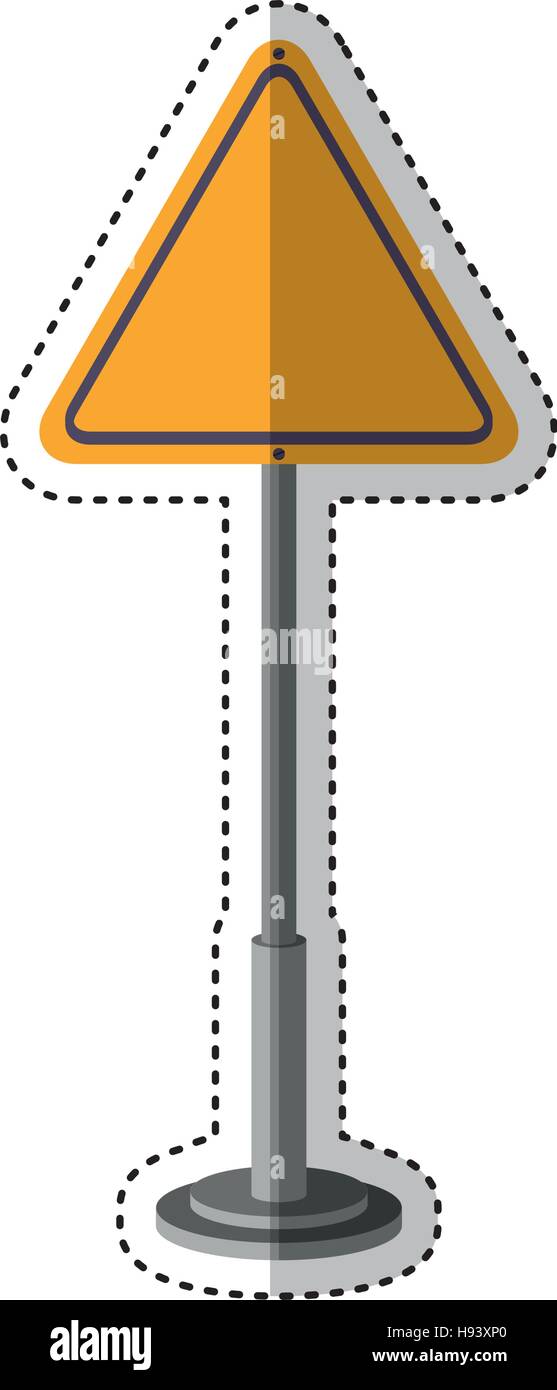 Yellow road sign icon. Street information warning and guide theme ...