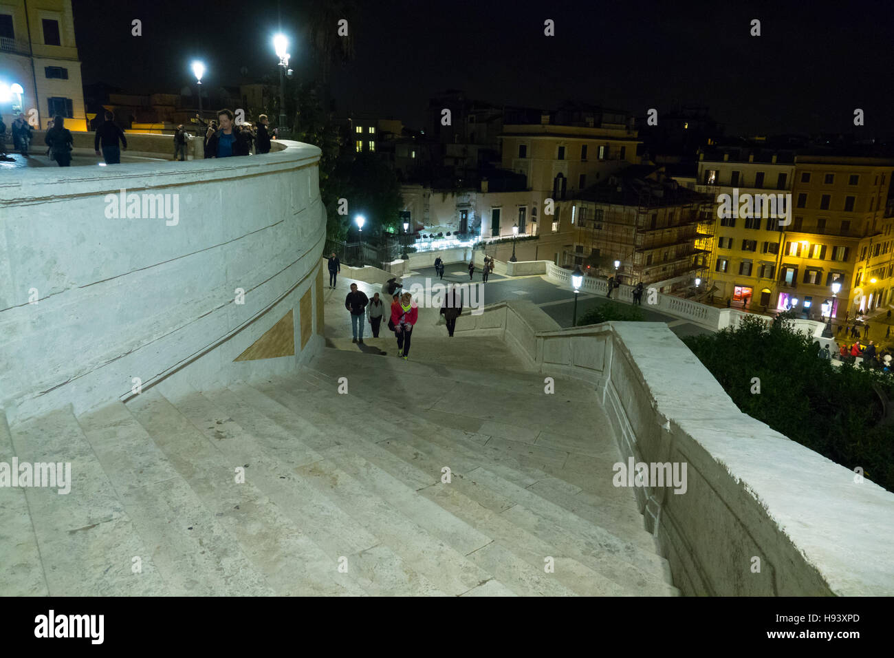 The famous Spanish Steps in Rome - big tourist attraction Stock Photo ...