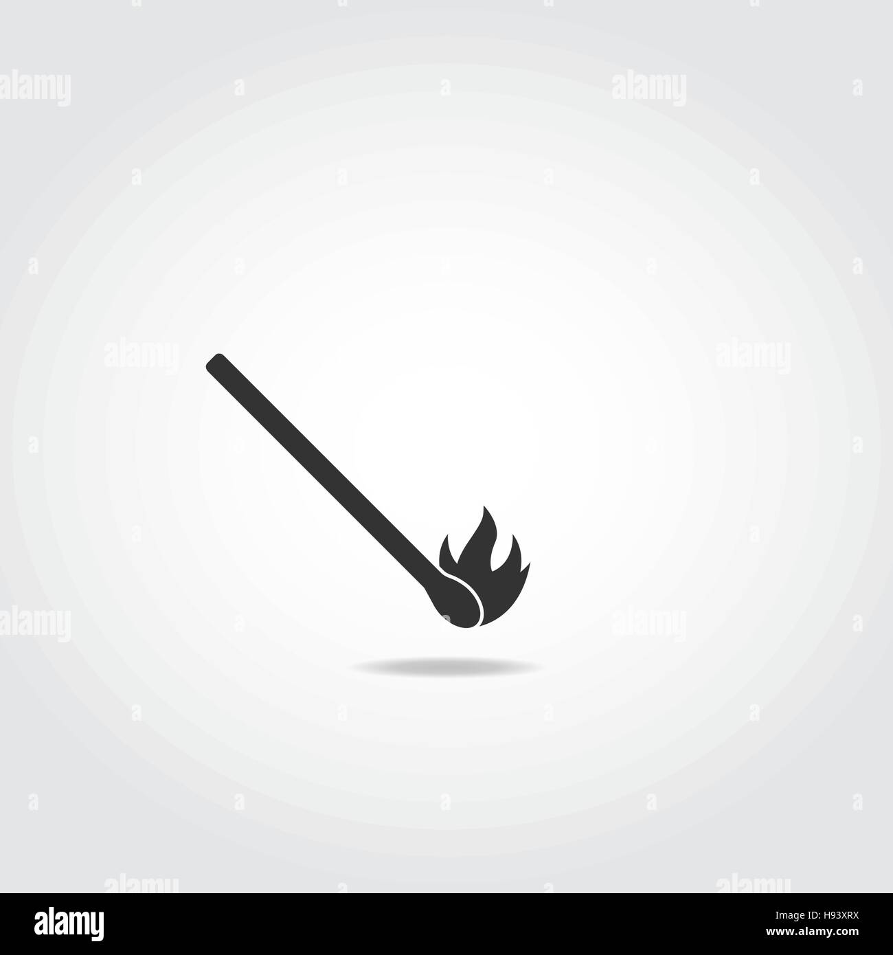Simple minimalistic black icon. Burning match Stock Vector Image & Art ...