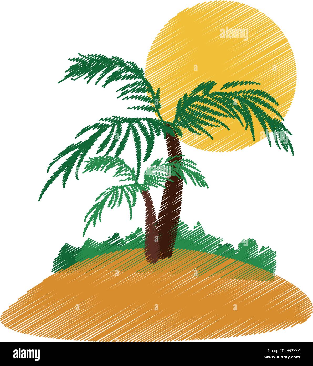tree palm tropical isolated icon Stock Vector Image & Art - Alamy