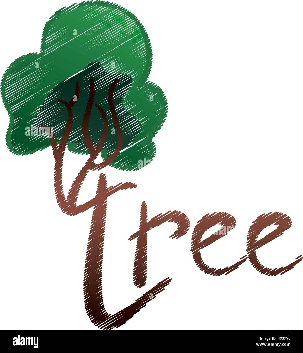 tree plant hand drawing isolated icon Stock Vector Image & Art - Alamy