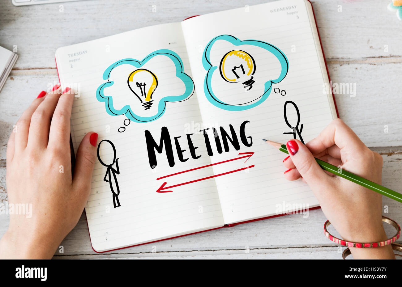 Brainstorming thinking support share communication hi-res stock ...
