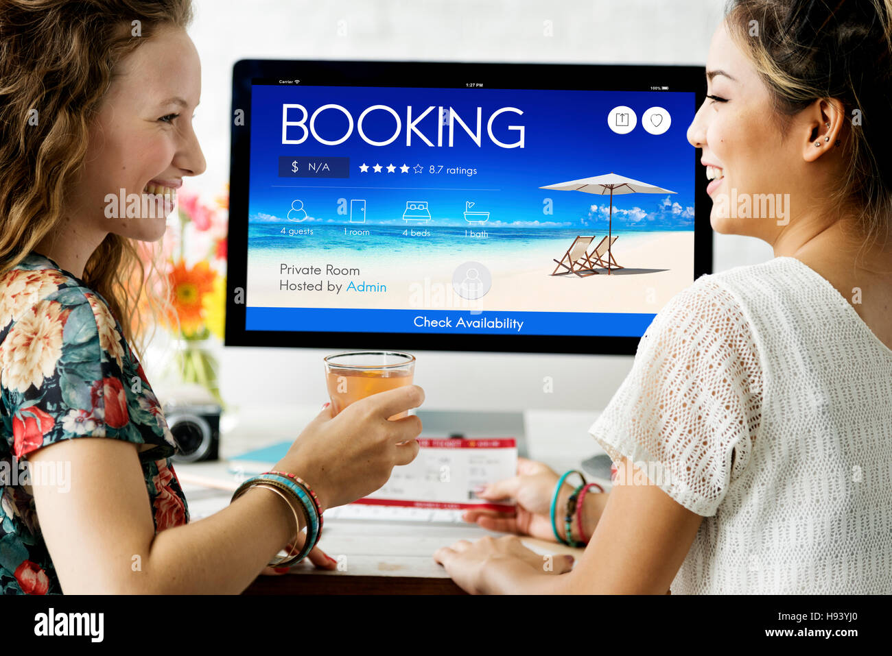 Booking Ticket Online Reservation Travel Flight Concept Stock Photo - Alamy