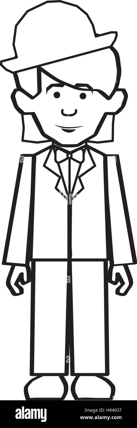 man doodle cartoon icon image vector illustration design Stock Vector ...