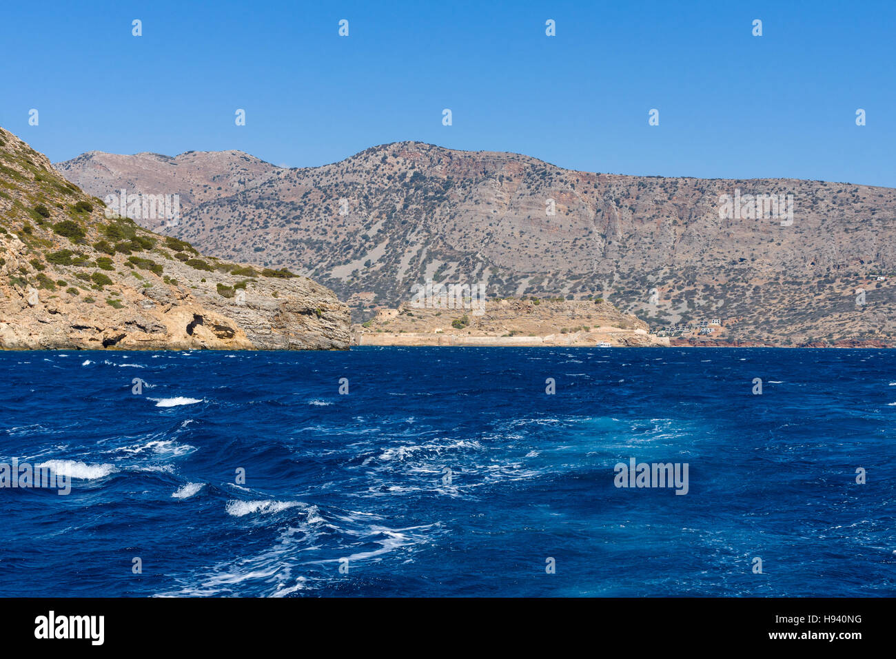 Mediterranean Sea. Crete. Greece. The cliffs of the peninsula of ...