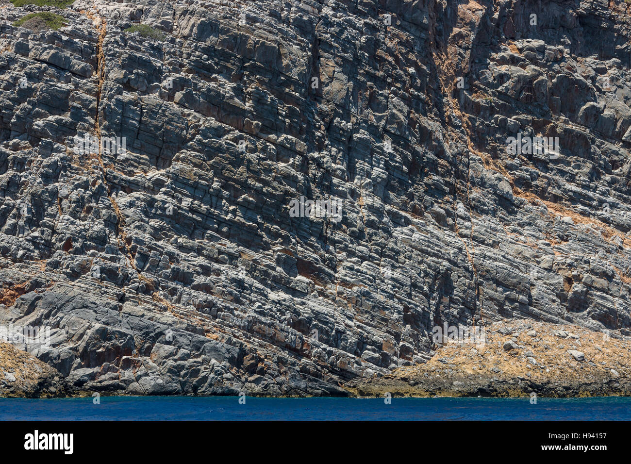 Mediterranean Sea. Crete. Greece. The cliffs of the peninsula of ...