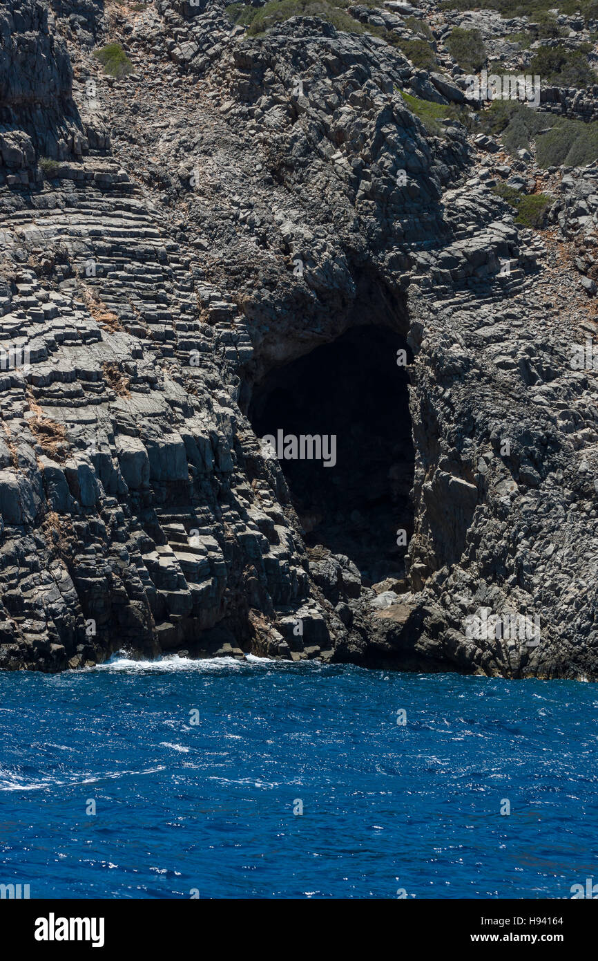 Mediterranean Sea. Crete. Greece. The cliffs of the peninsula of ...
