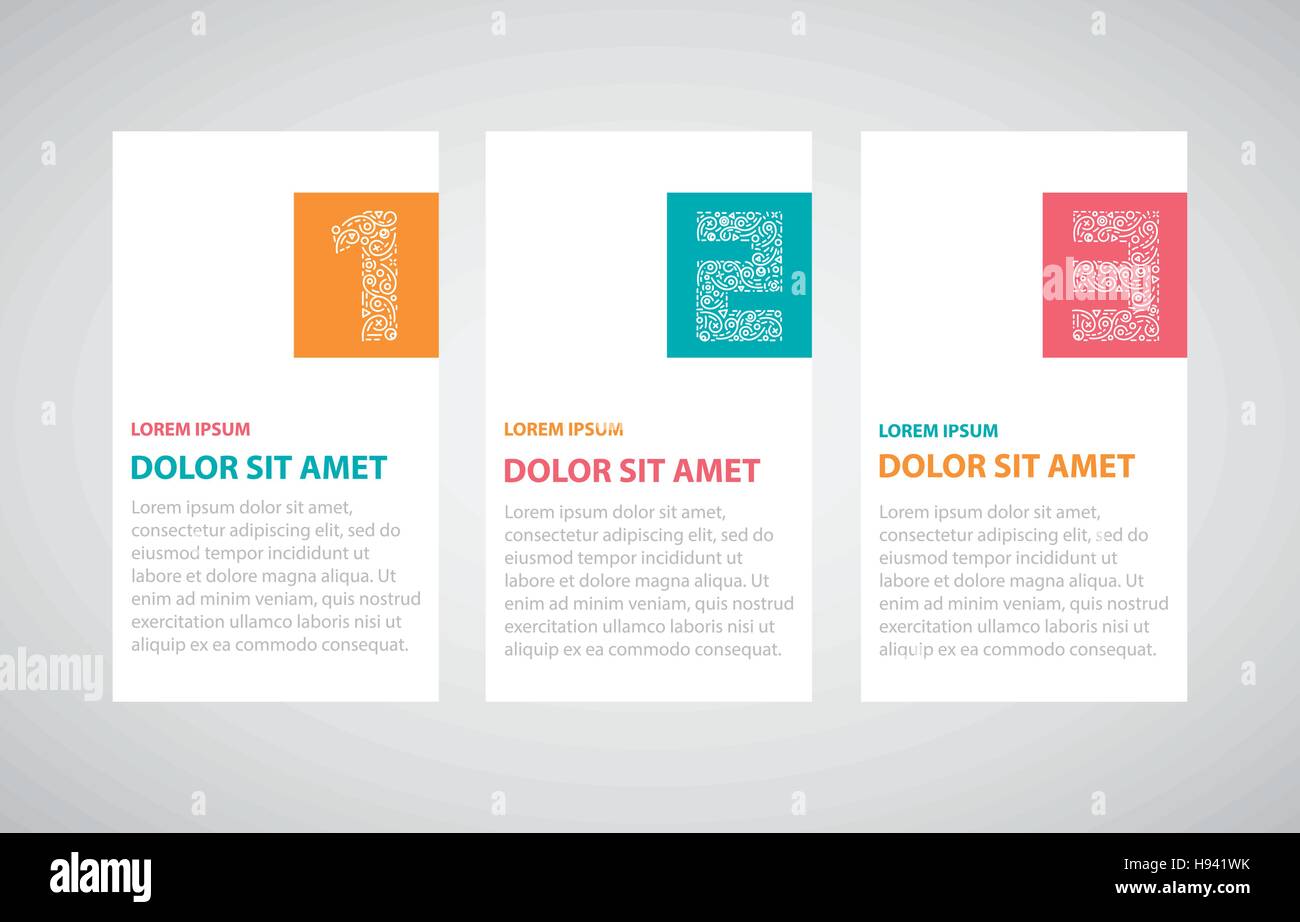 One two three - infographic steps on gray Stock Vector Image & Art - Alamy