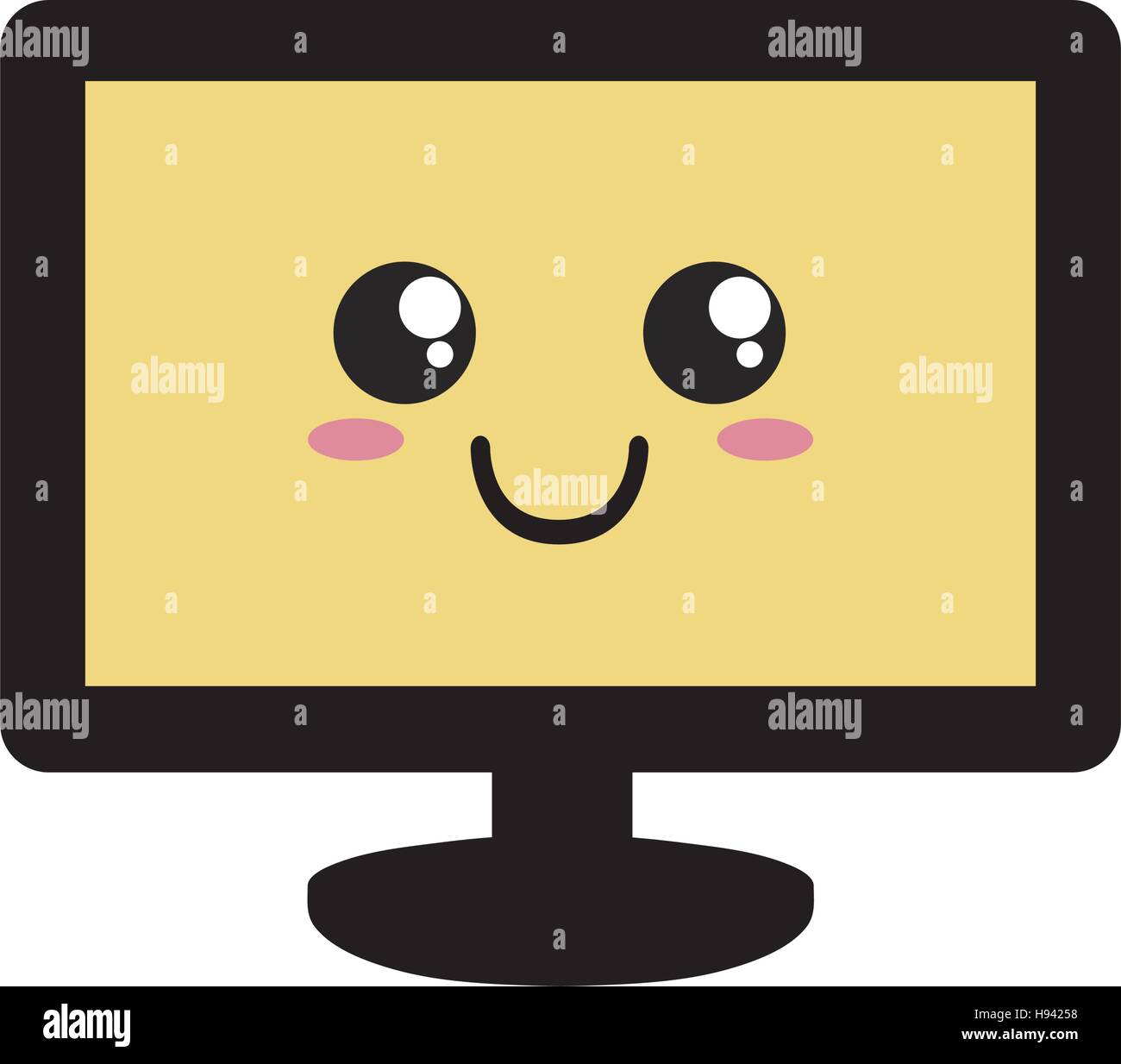 Cartoon Illustration Flat Screen Television Stock Photos & Cartoon ...