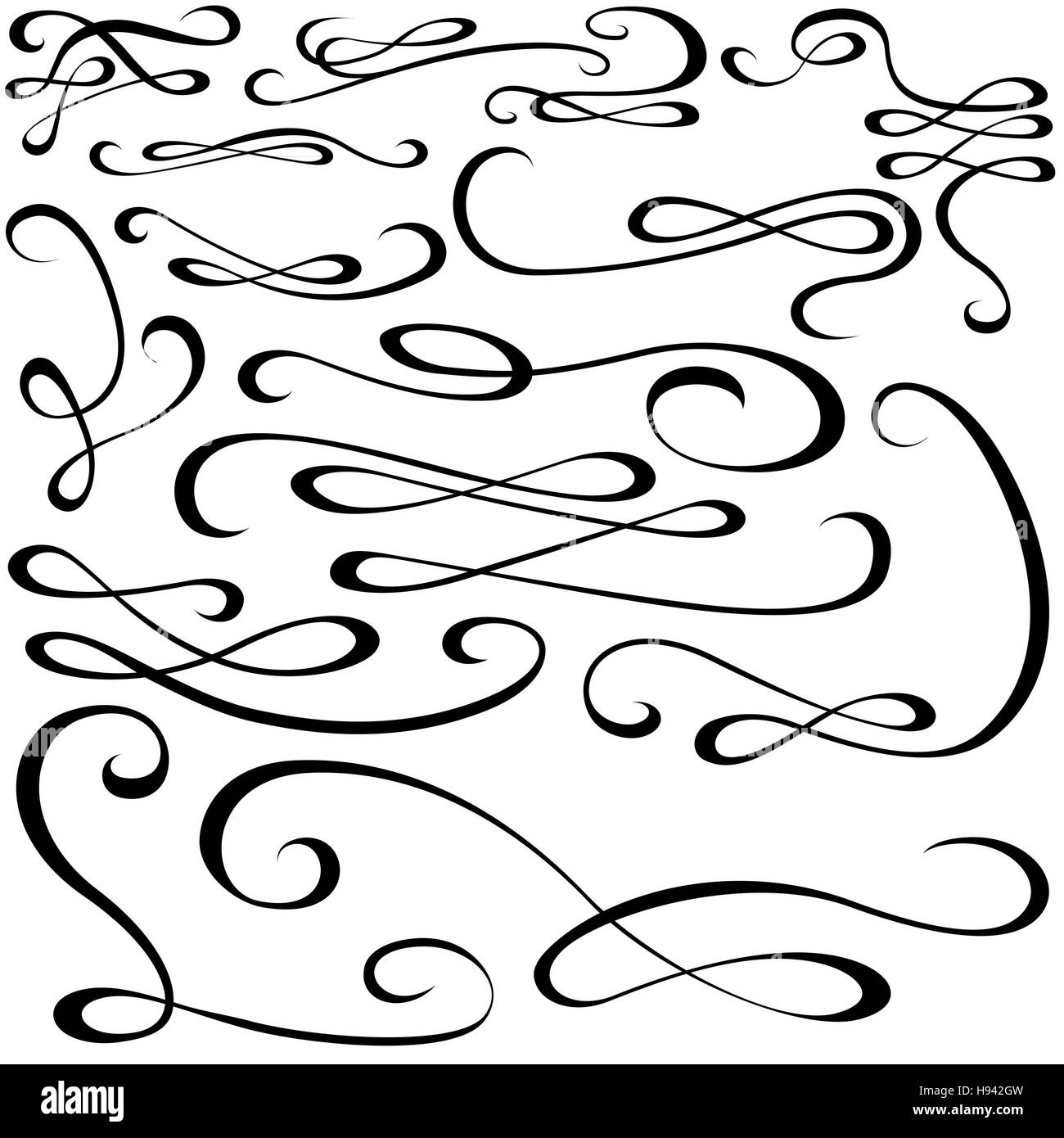 Calligraphic Design Elements Stock Vector Image & Art - Alamy
