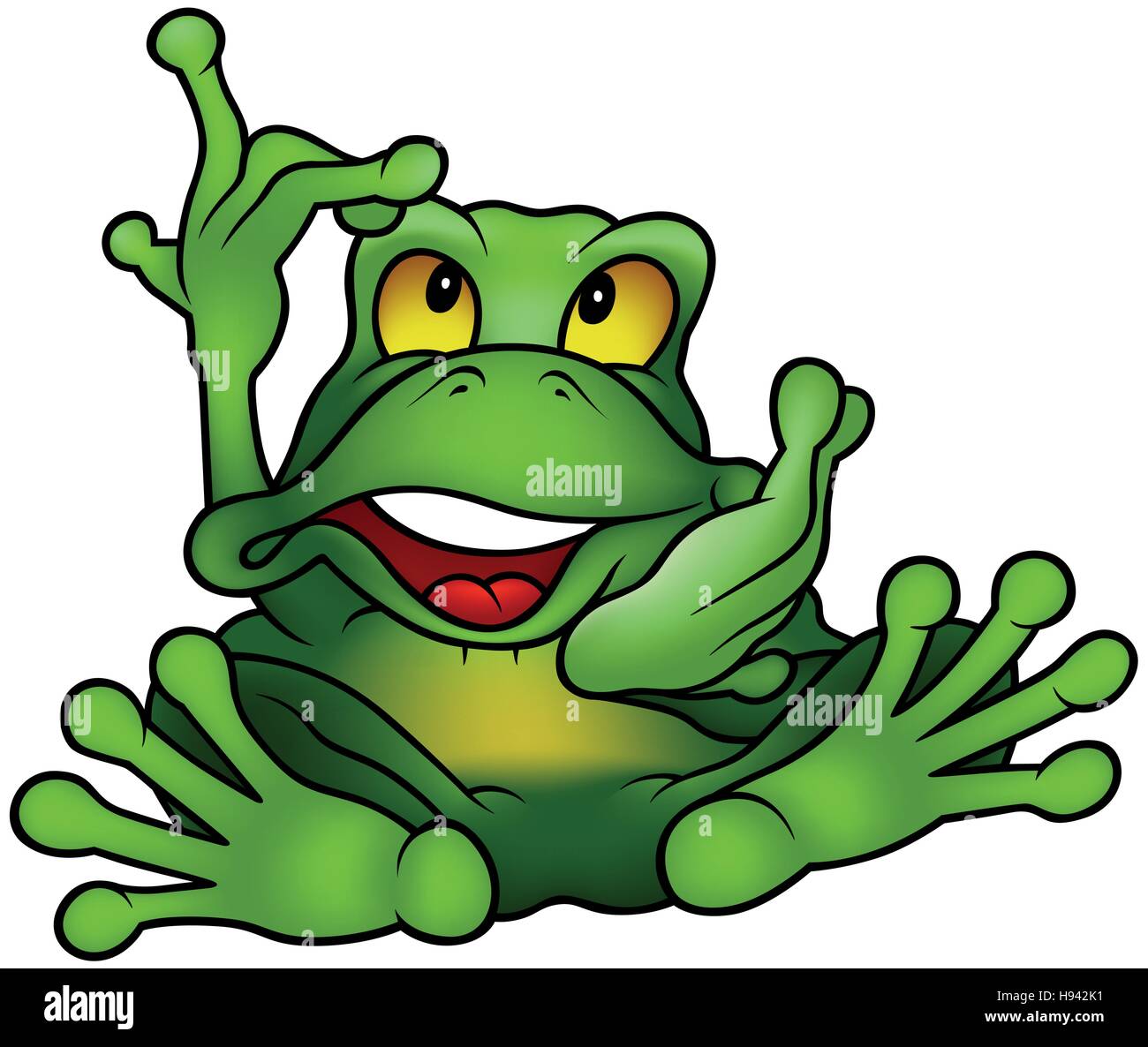 Frog animal colored cartoon Stock Vector Images - Alamy