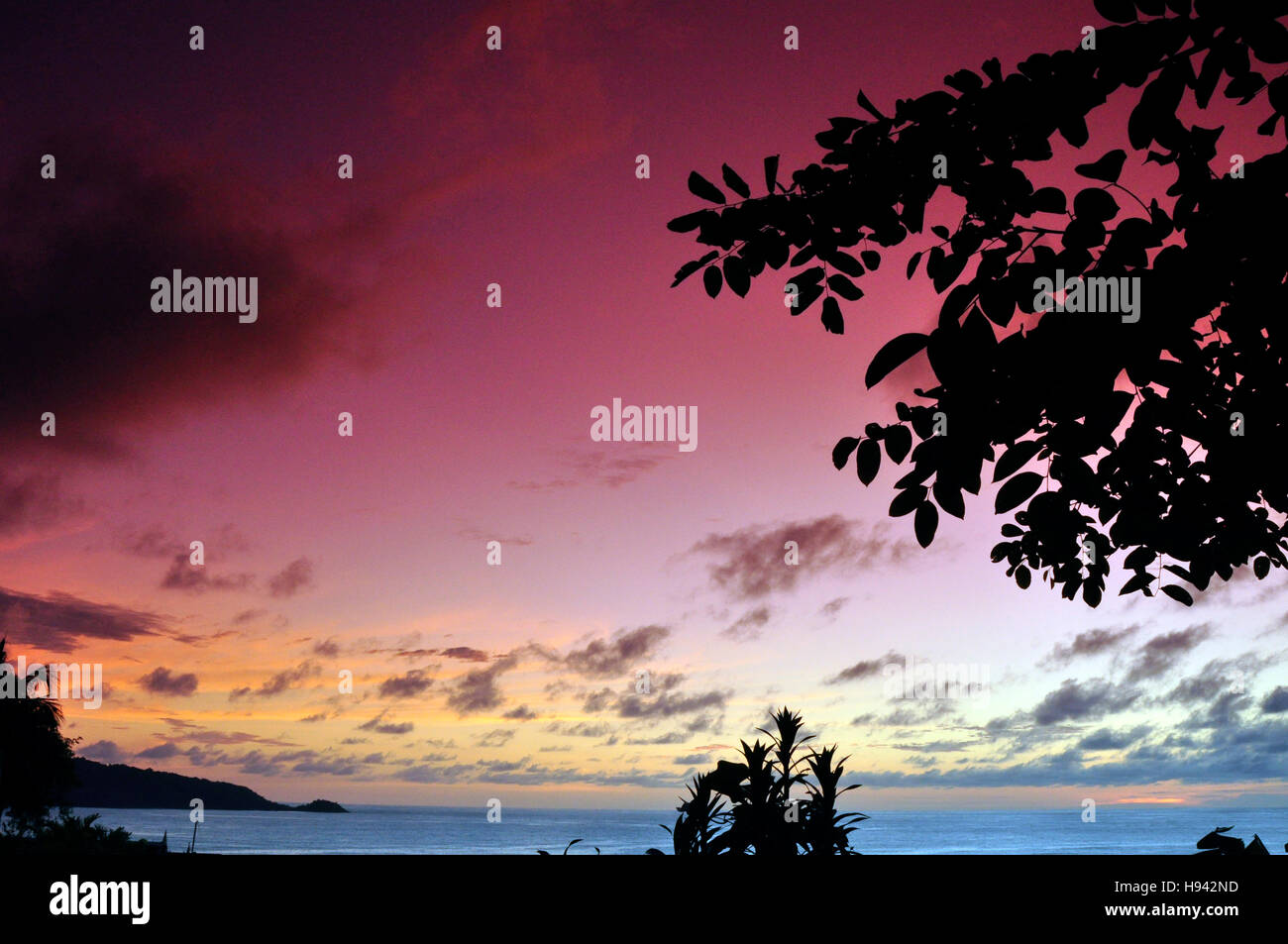 Patong beach sunset Stock Photo - Alamy