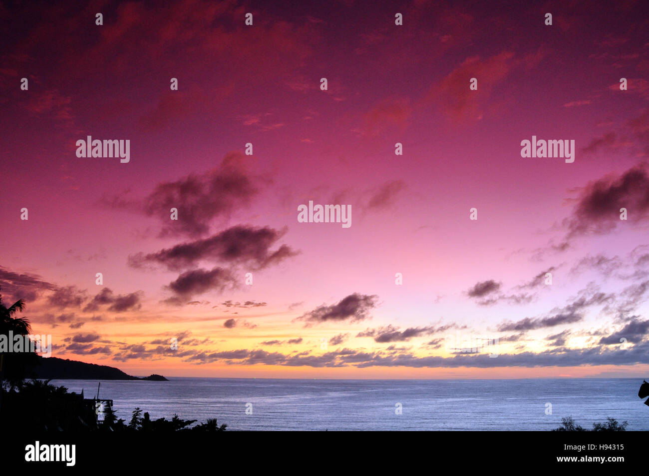 Patong beach sunset Stock Photo - Alamy
