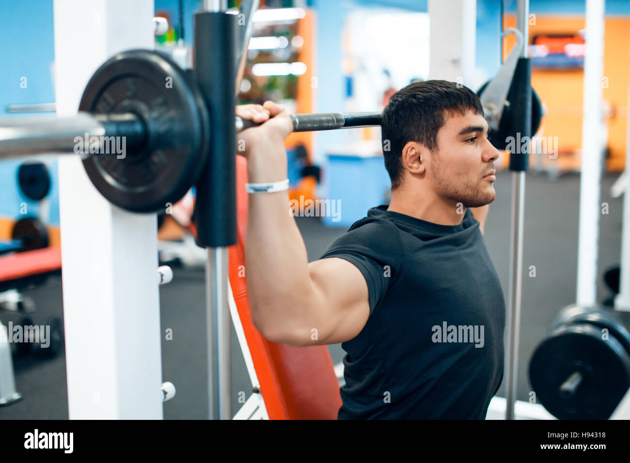 Athlete in the gym Stock Photo - Alamy