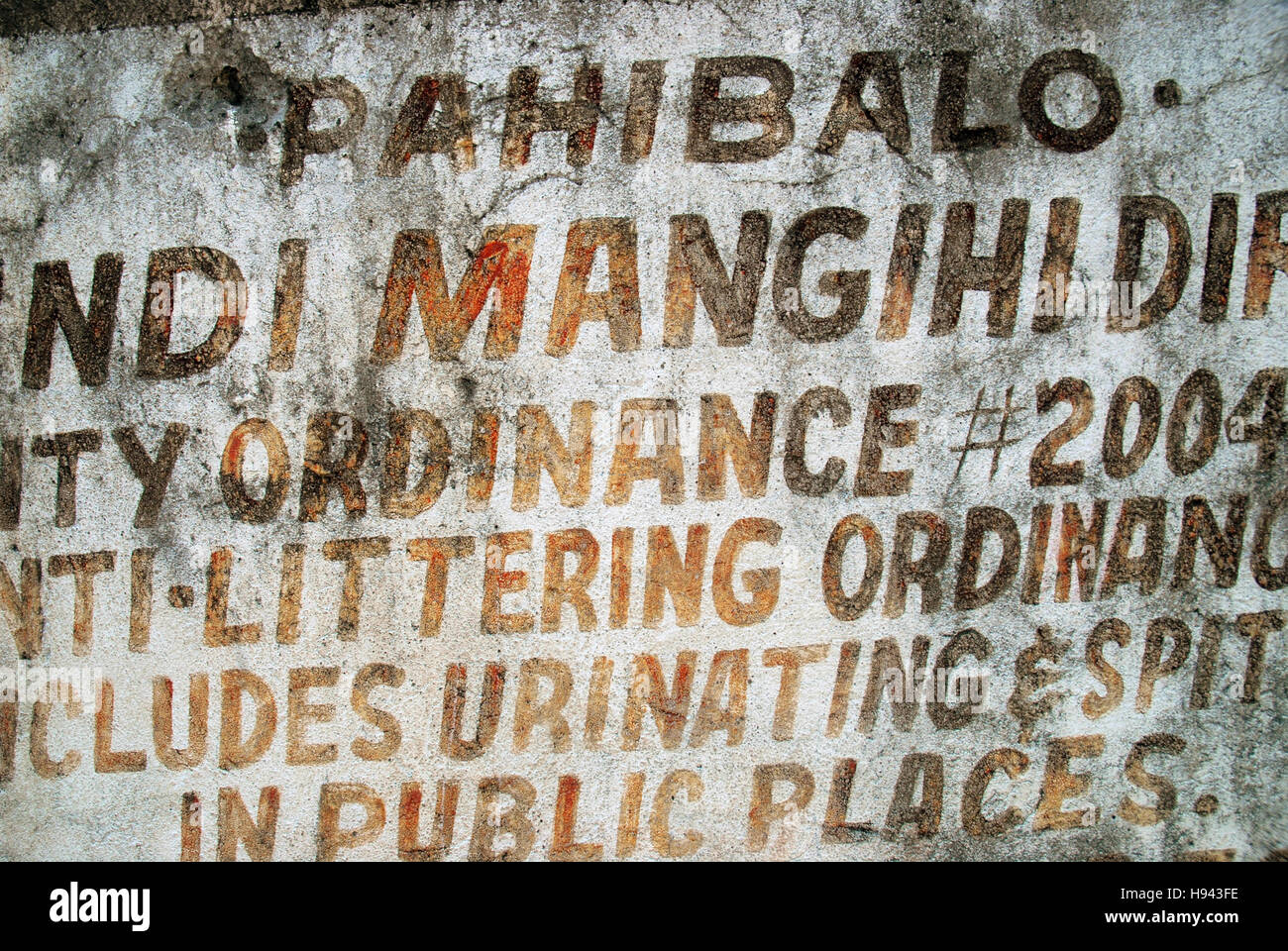 Painted Sign, Ilo Ilo, Philippines Stock Photo - Alamy