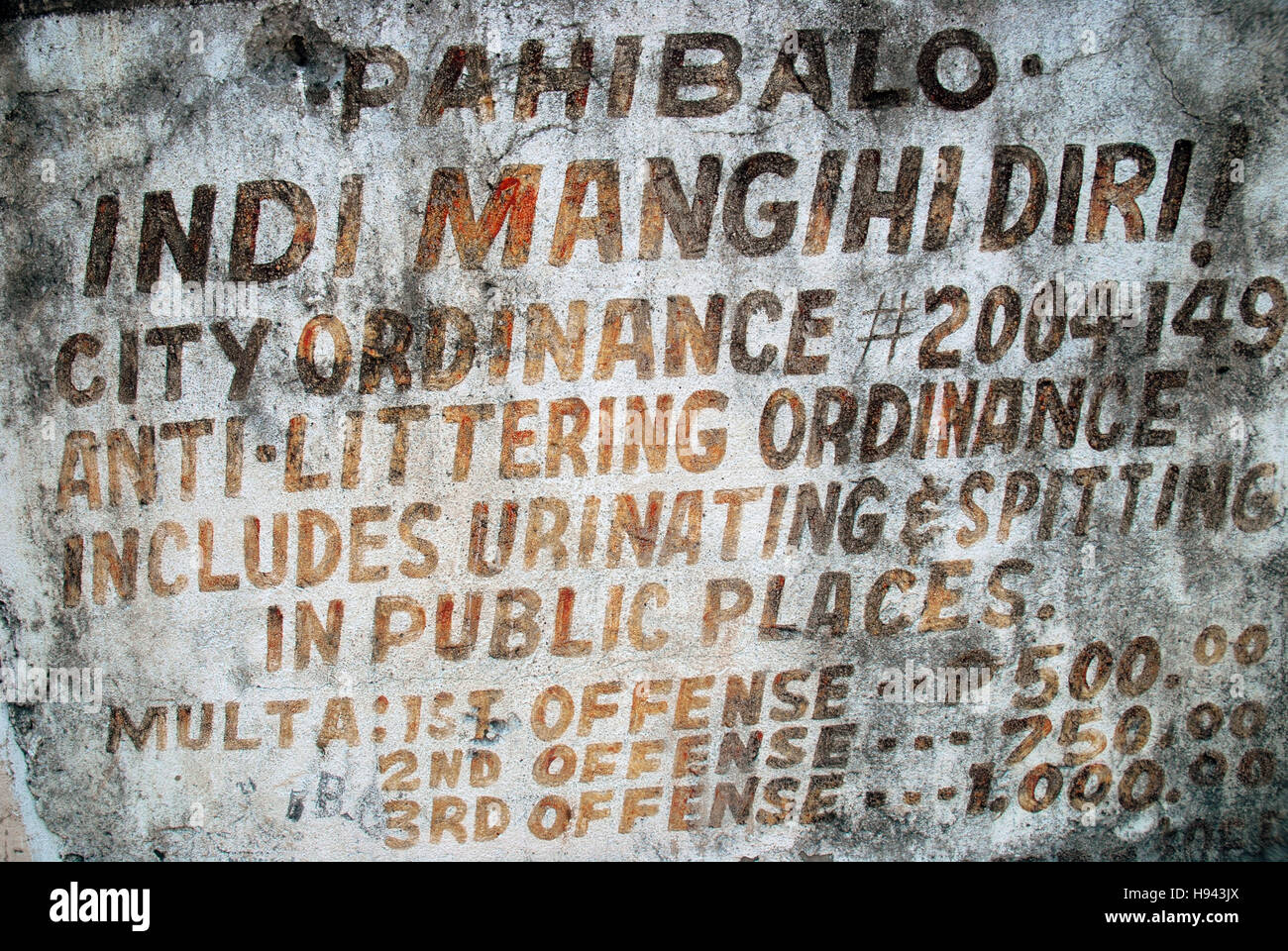 Painted Sign, Ilo Ilo, Philippines Stock Photo - Alamy