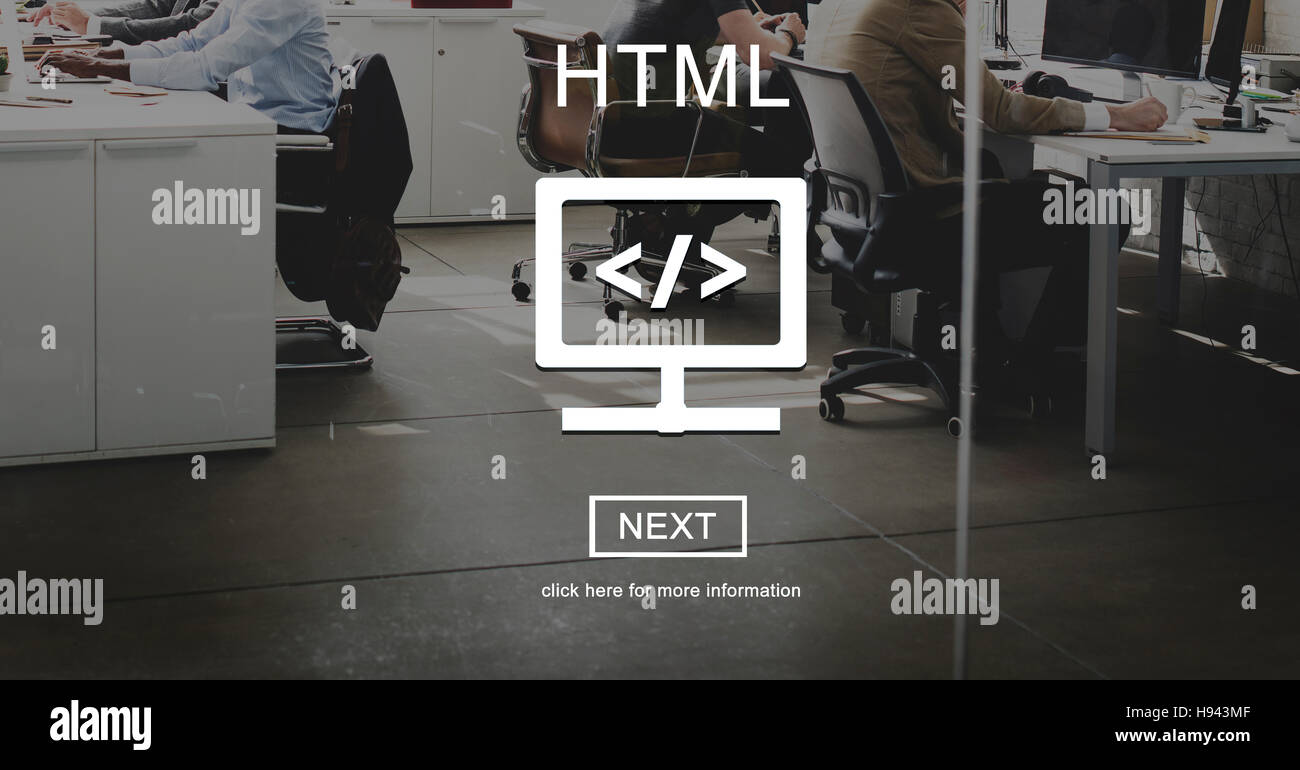 HTML Online Website Technology Online Programming Concept Stock Photo ...