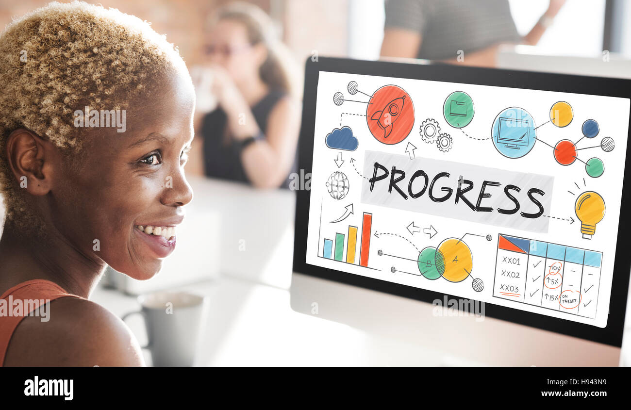 Progress Development Growth Innovation Advancement Concept Stock Photo ...