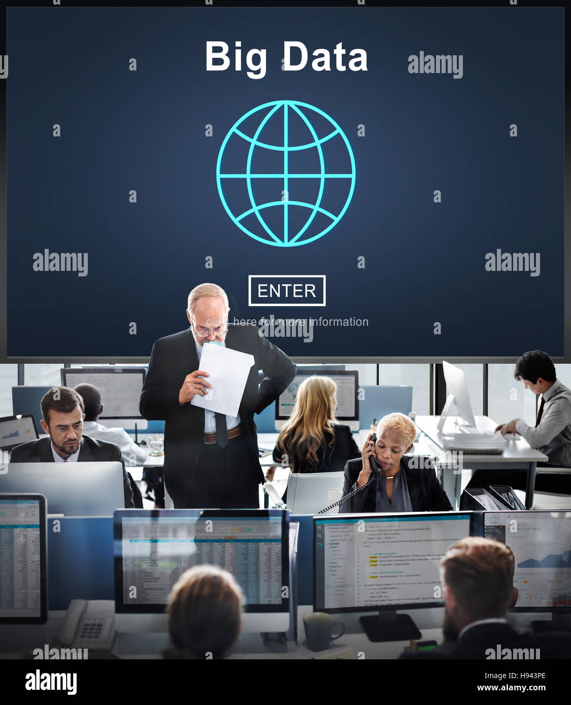 Big Data Information Storage System Network Technology Concept Stock ...