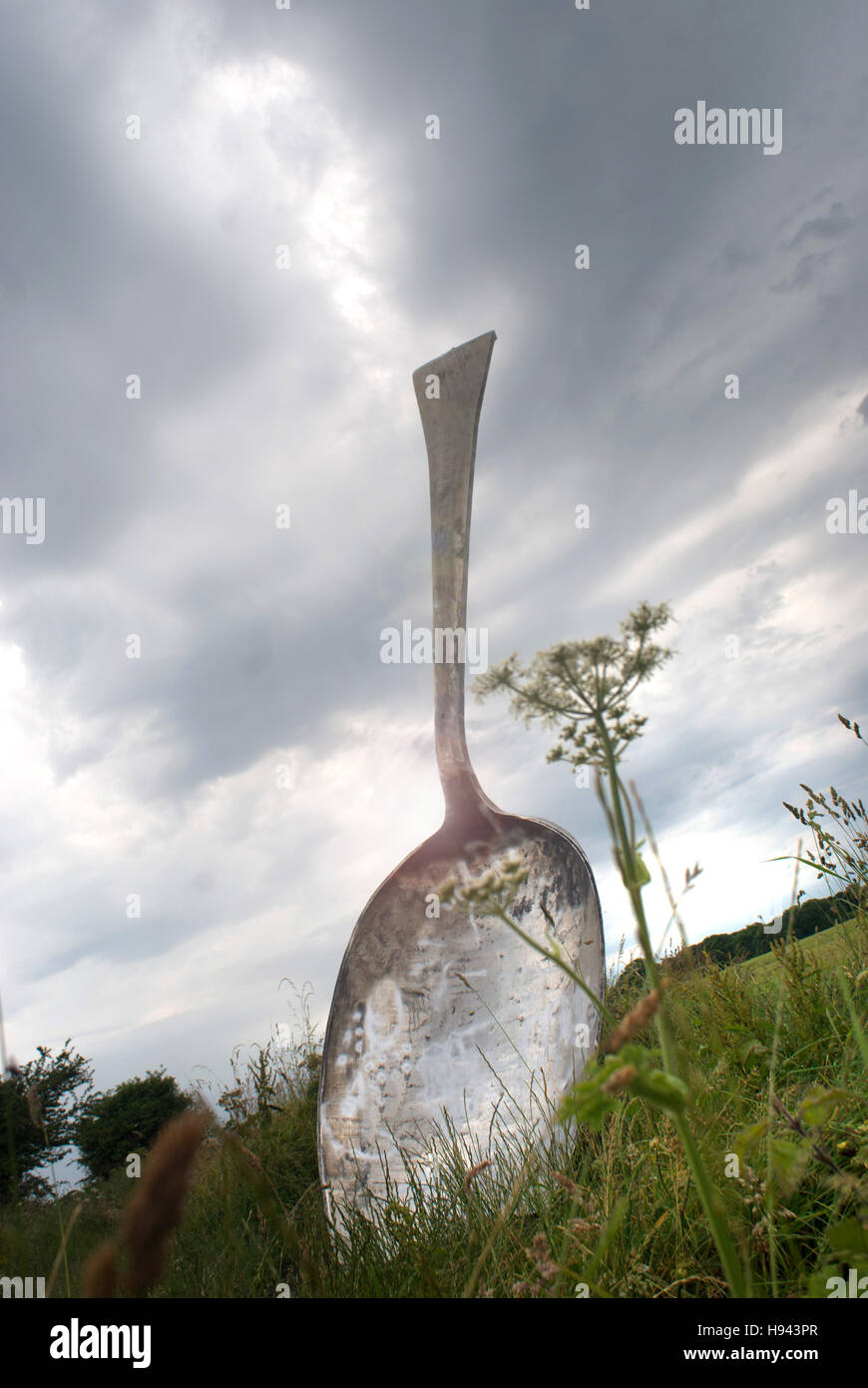 The Giant Spoon near Cramlington / Eat for England by Bob Budd Stock ...