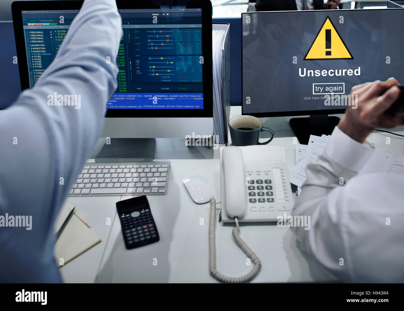 Unsecured Protection Privacy Confidential Antivirus Concept Stock Photo ...