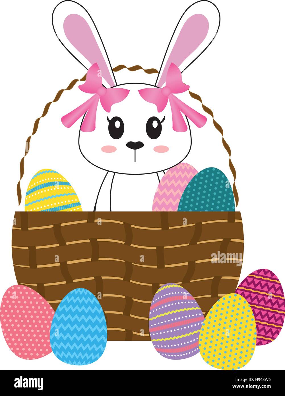 Happy easter bunny cartoon isolated icon Stock Vector Image & Art - Alamy