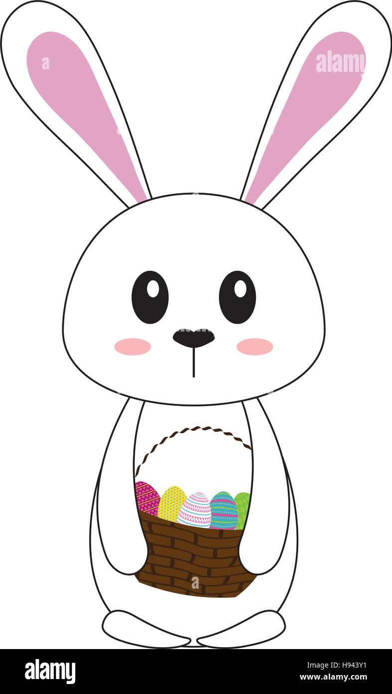 Happy easter bunny cartoon isolated icon Stock Vector Image & Art - Alamy