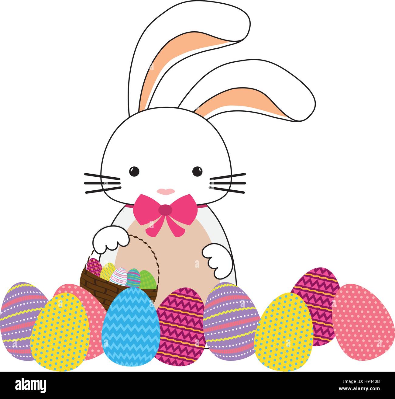 Happy easter bunny cartoon isolated icon Stock Vector Image & Art - Alamy