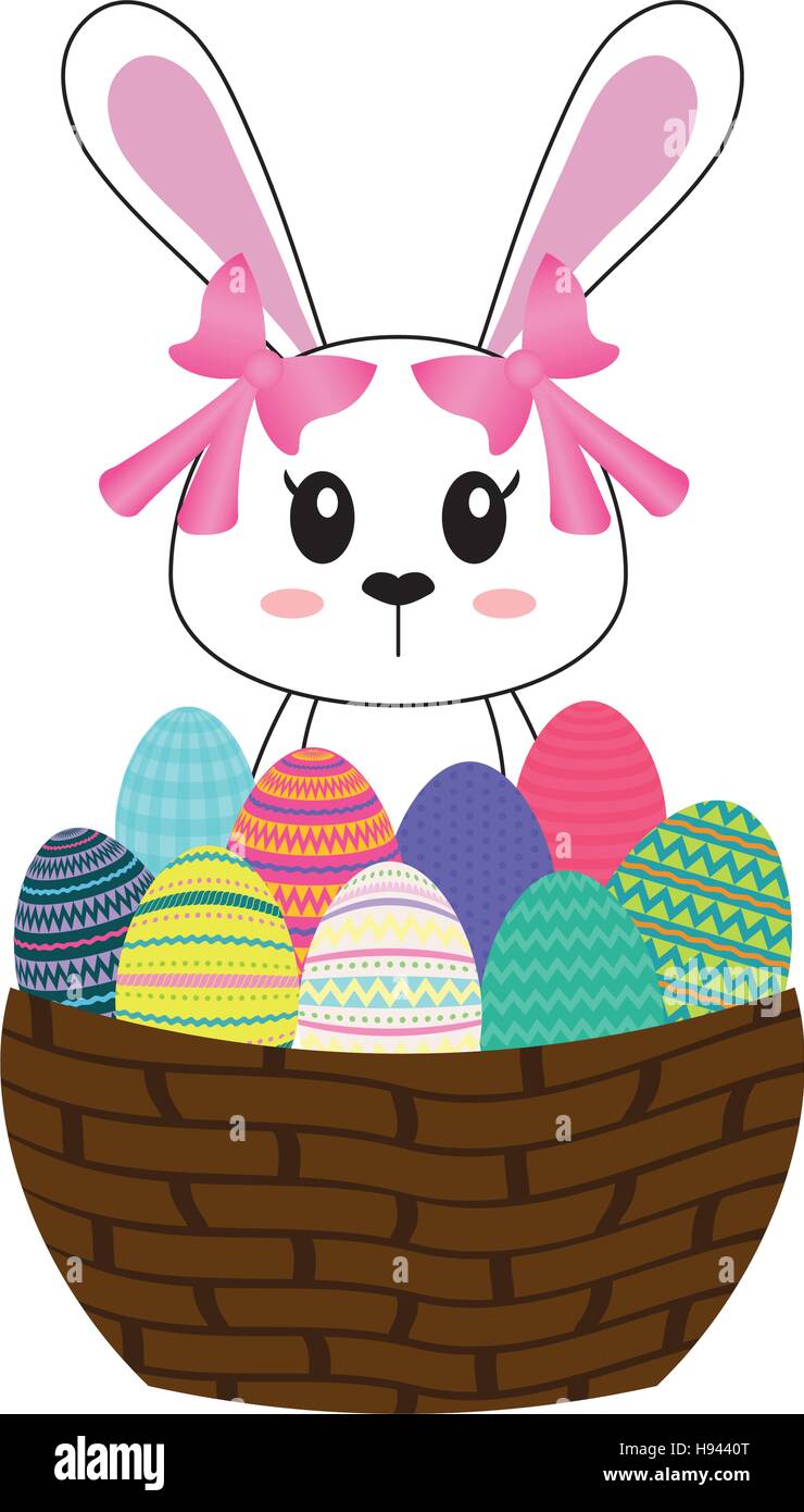 Happy easter bunny cartoon isolated icon Stock Vector Image & Art - Alamy