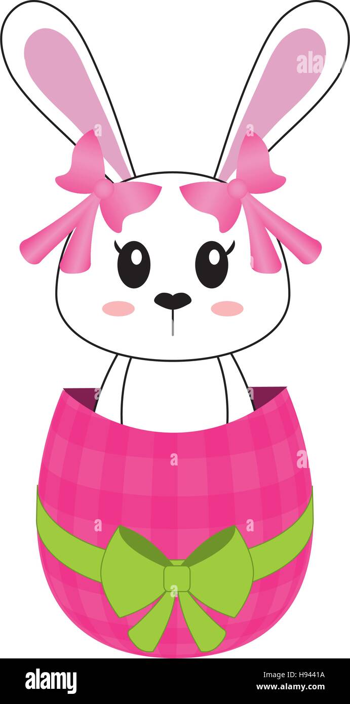 Happy easter bunny cartoon isolated icon Stock Vector Image & Art - Alamy