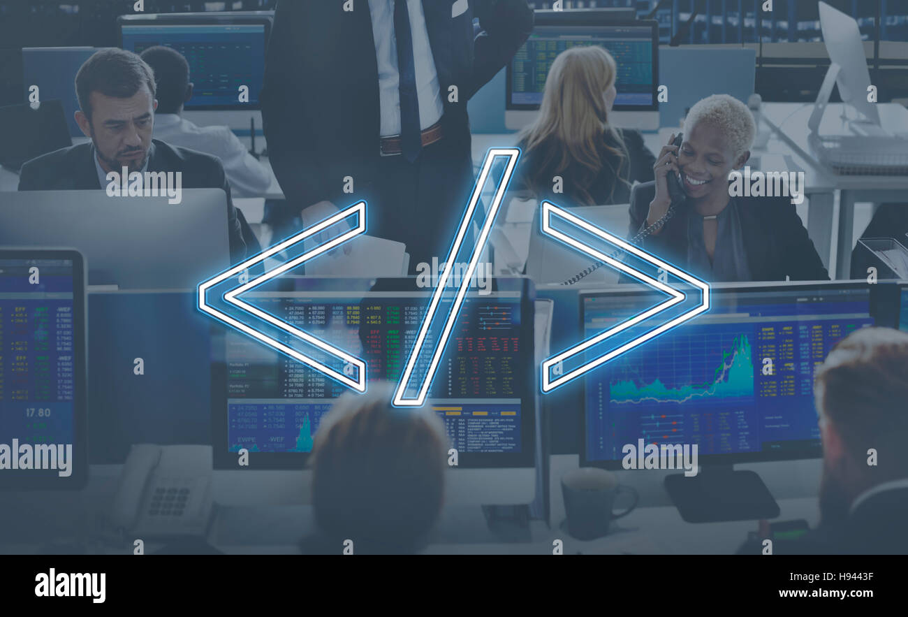 Web Design Coding Icon Concept Stock Photo - Alamy