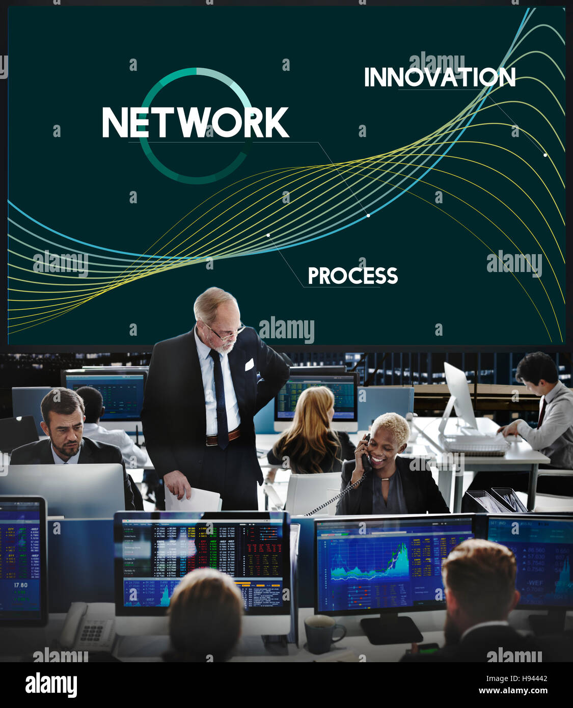 Technology Connect Development Network Process Concept Stock Photo - Alamy