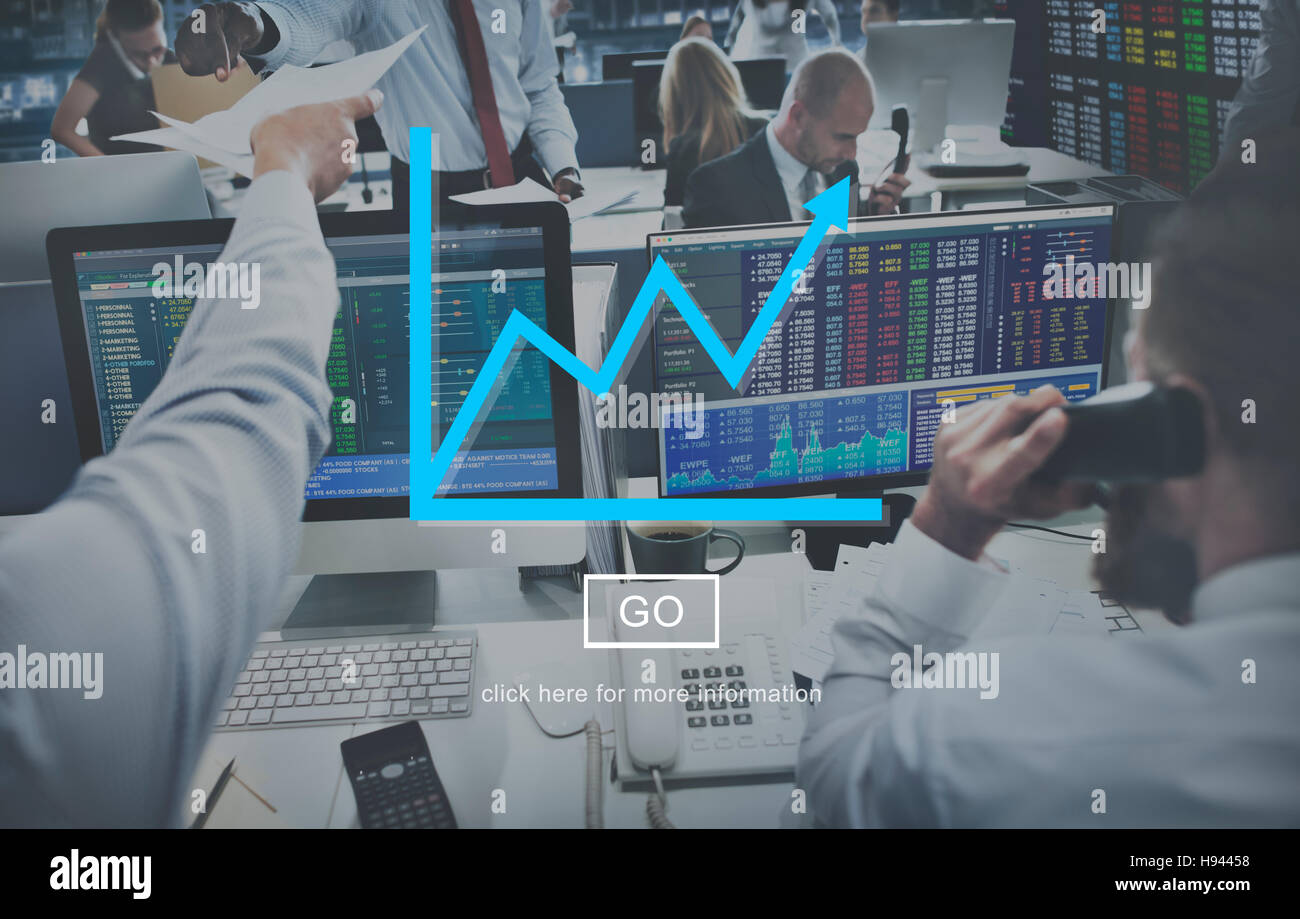 Graph Chart Increase Development Progress Concept Stock Photo - Alamy