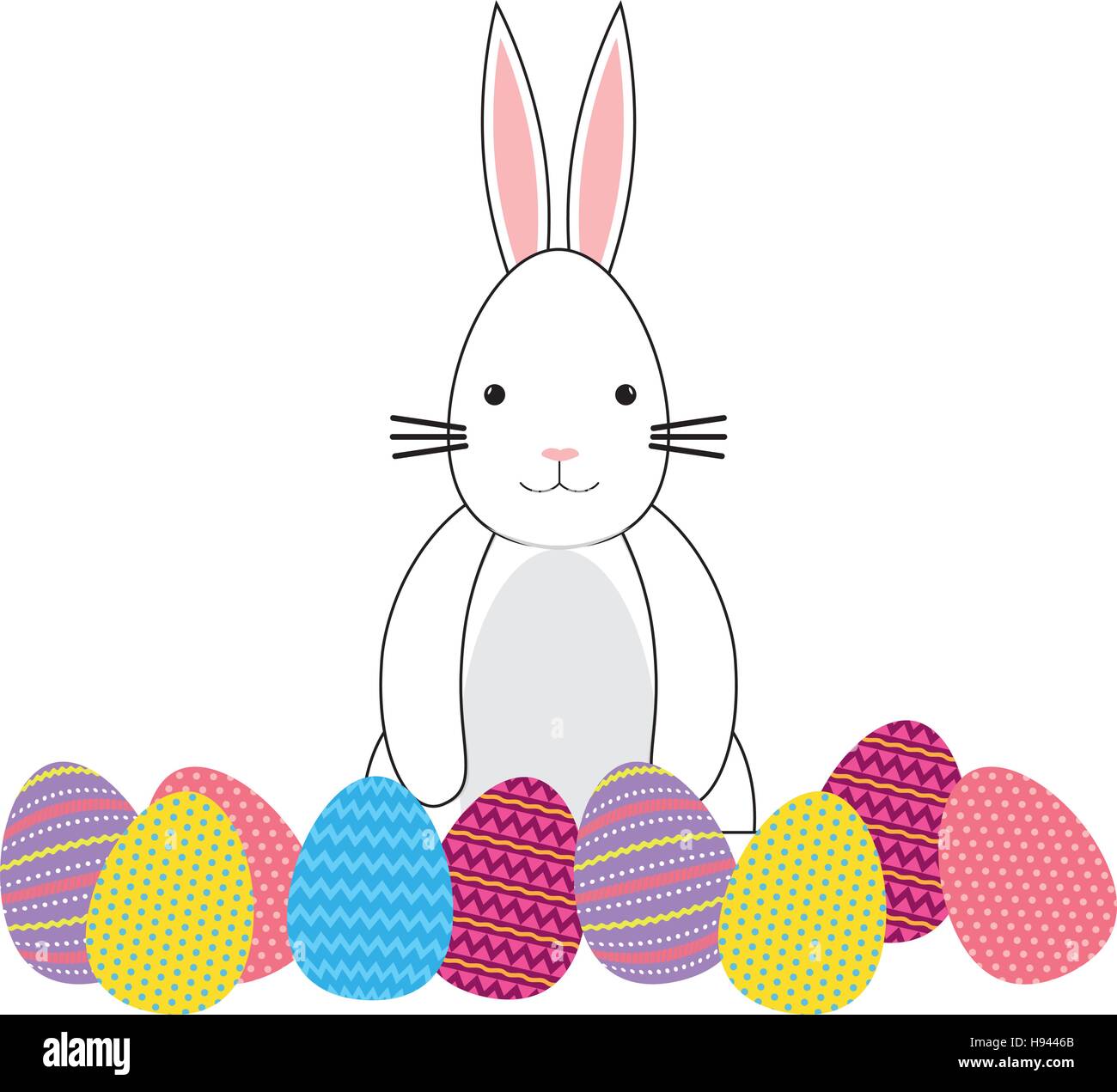 Happy easter bunny cartoon isolated icon Stock Vector Image & Art - Alamy